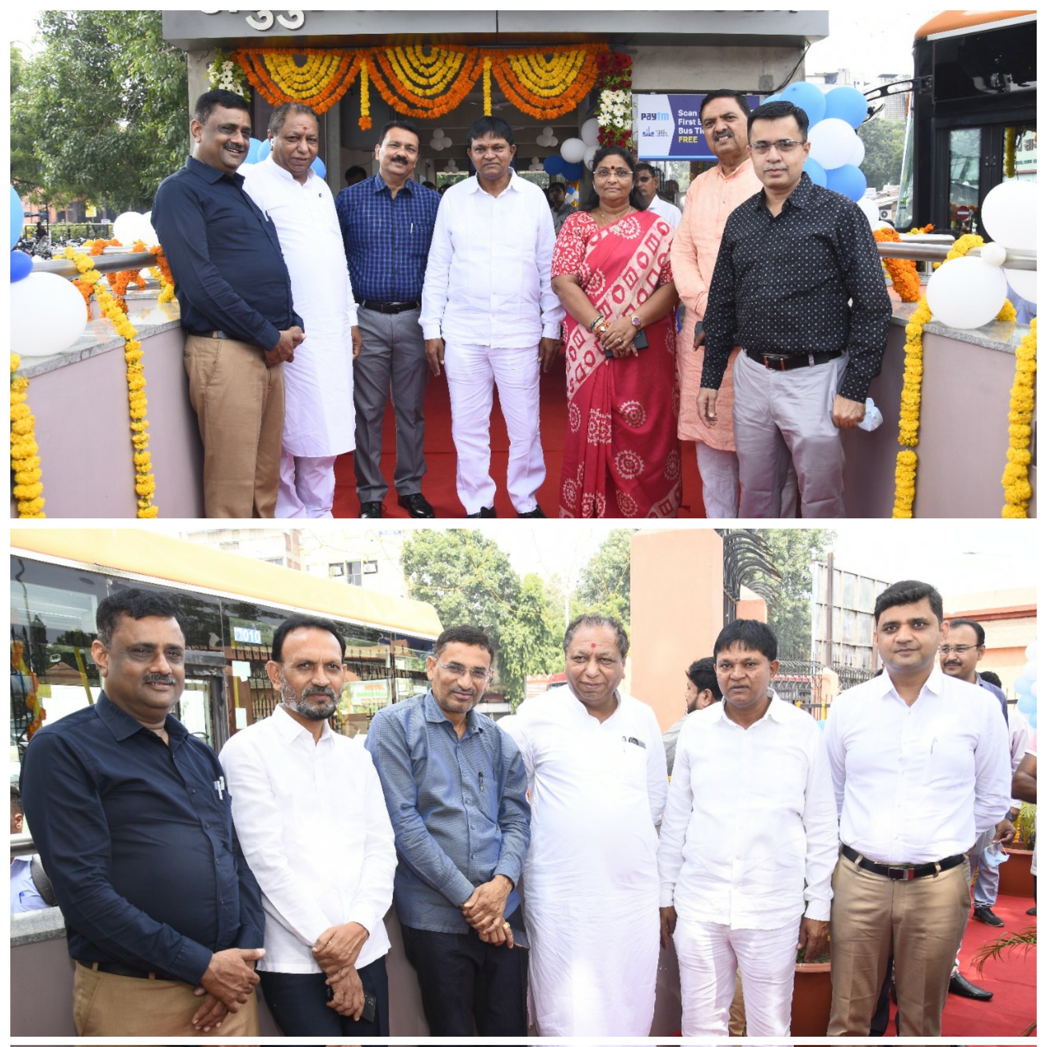 New BRTS bus stand at Kalupur railway station premises in Ahmedabad ...