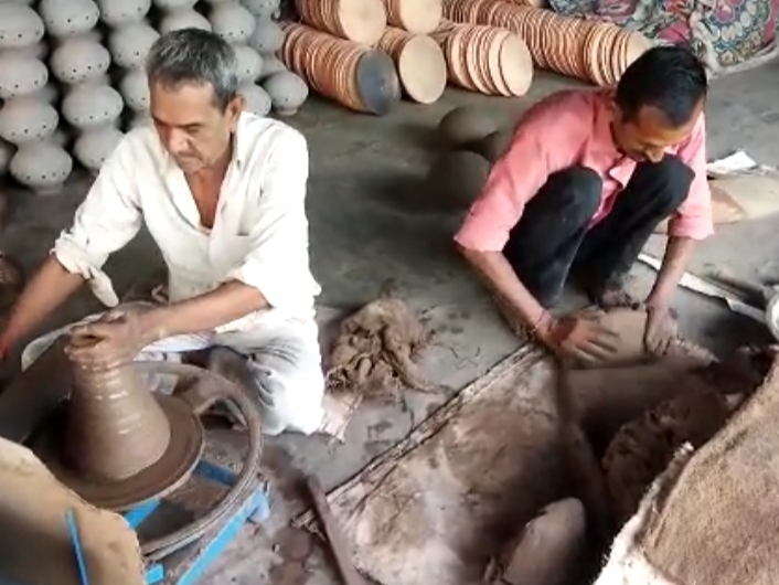 In Lakhtar, clay garba and Ghogha making operations are in full swing ...