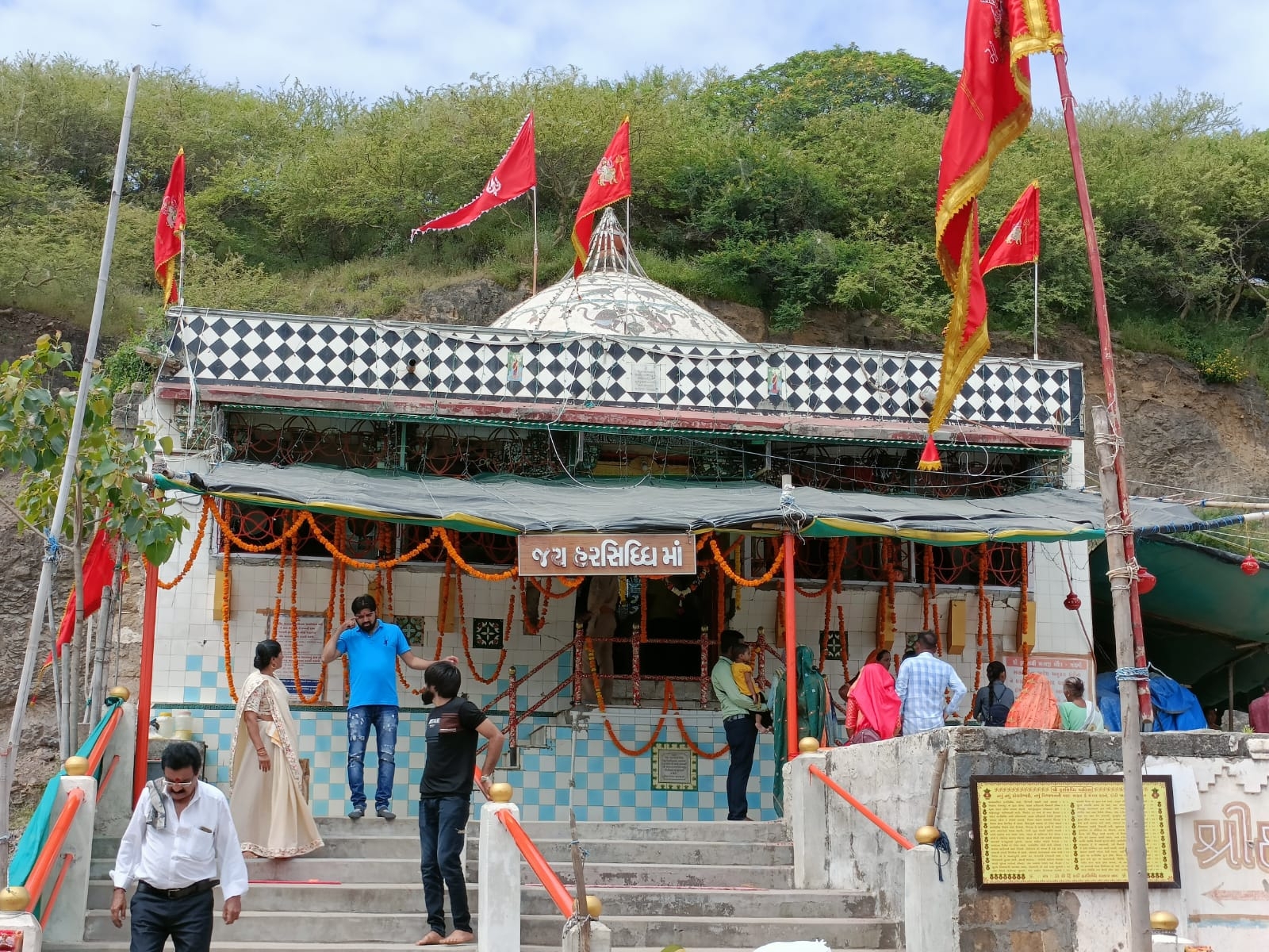 The very ancient temple of Harshad Mataji in Devbhoomi Dwarka thronged with devotees on Navratri ...