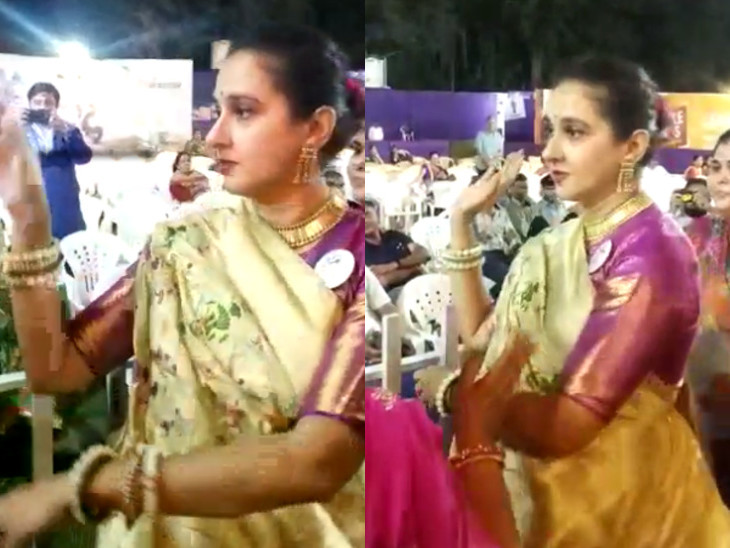 Navratri celebration Maharani Radhika Raje in Vadodara | ખેલૈયાઓ સાથે ...
