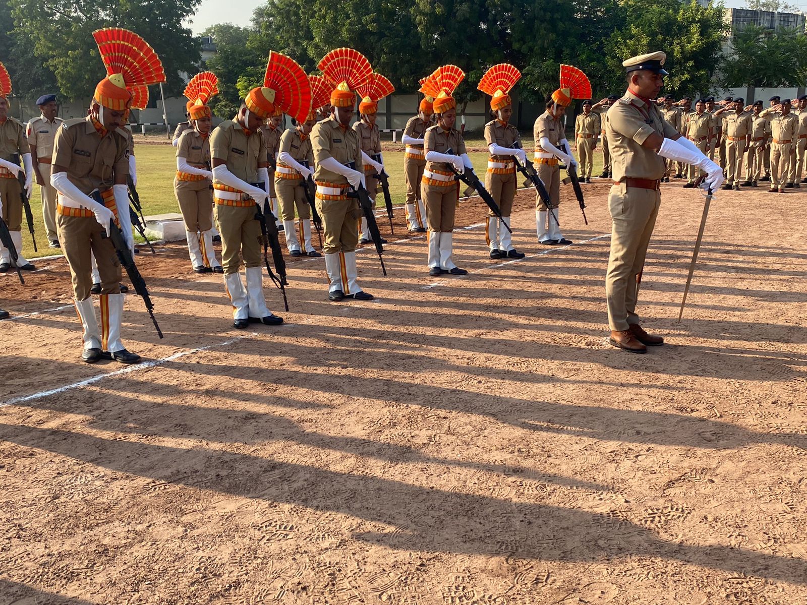 In Patan, the police chief paid tribute by offering flowers at the ...