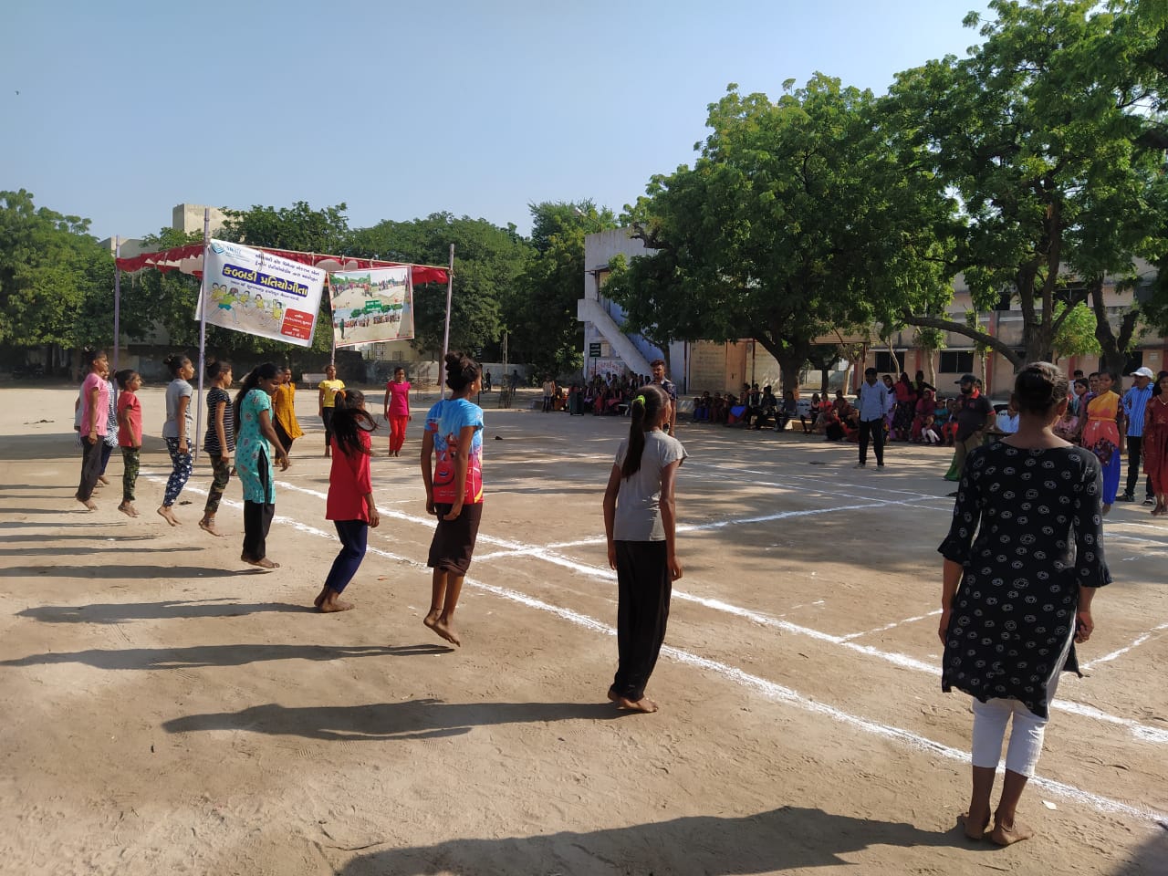 140 girls participated in Kabaddi competition held at Patdi, Jarwali ...