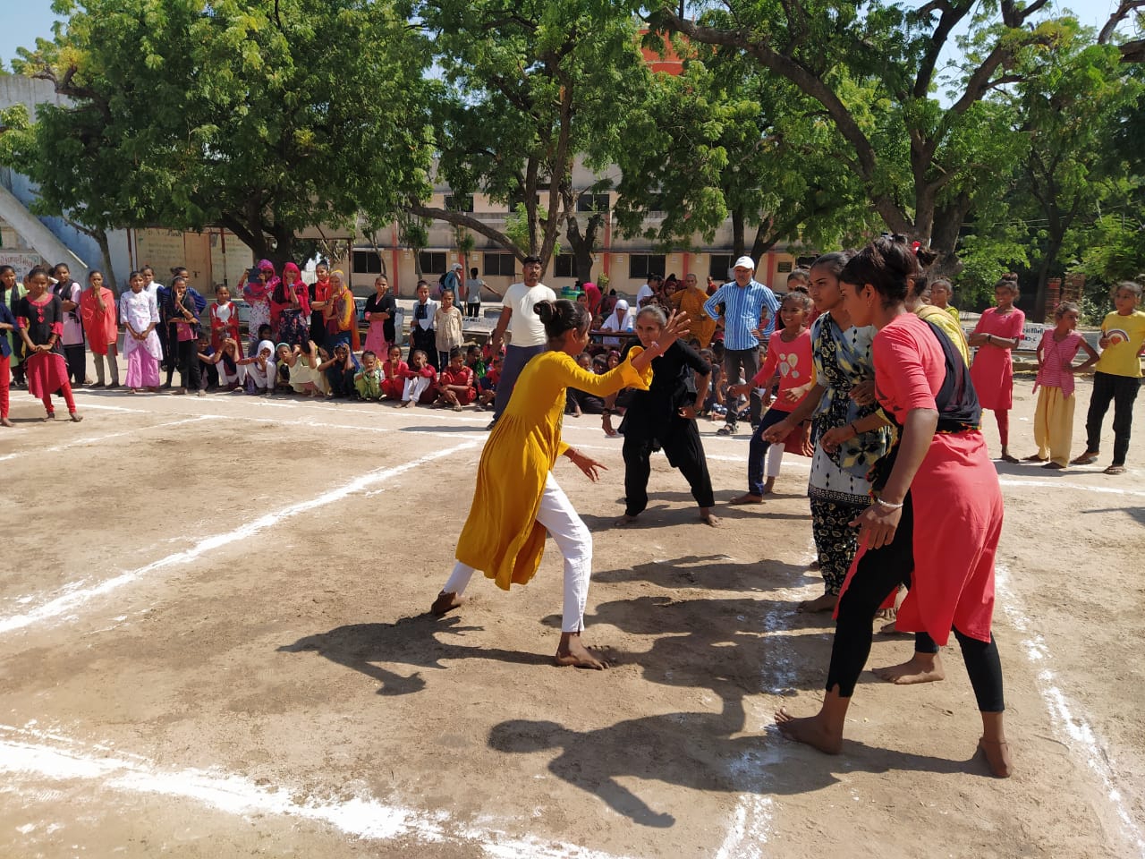 140 girls participated in Kabaddi competition held at Patdi, Jarwali ...