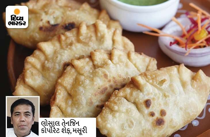 'Tibetan Shaffle' is a tasty dish, served with a spicy red chili sauce ...