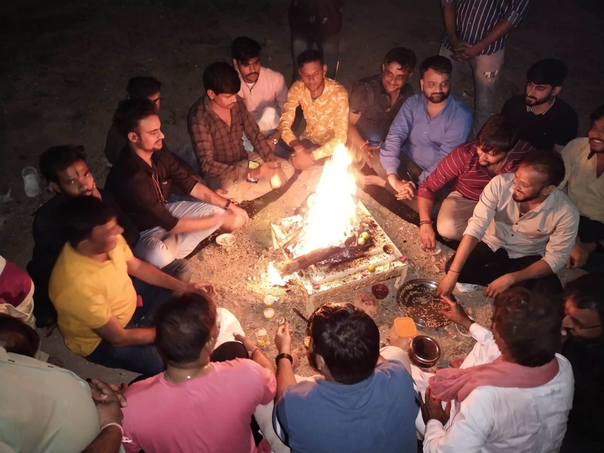 On the night of Kali Chaudas in Disa, Havan-Pooja was performed for ...