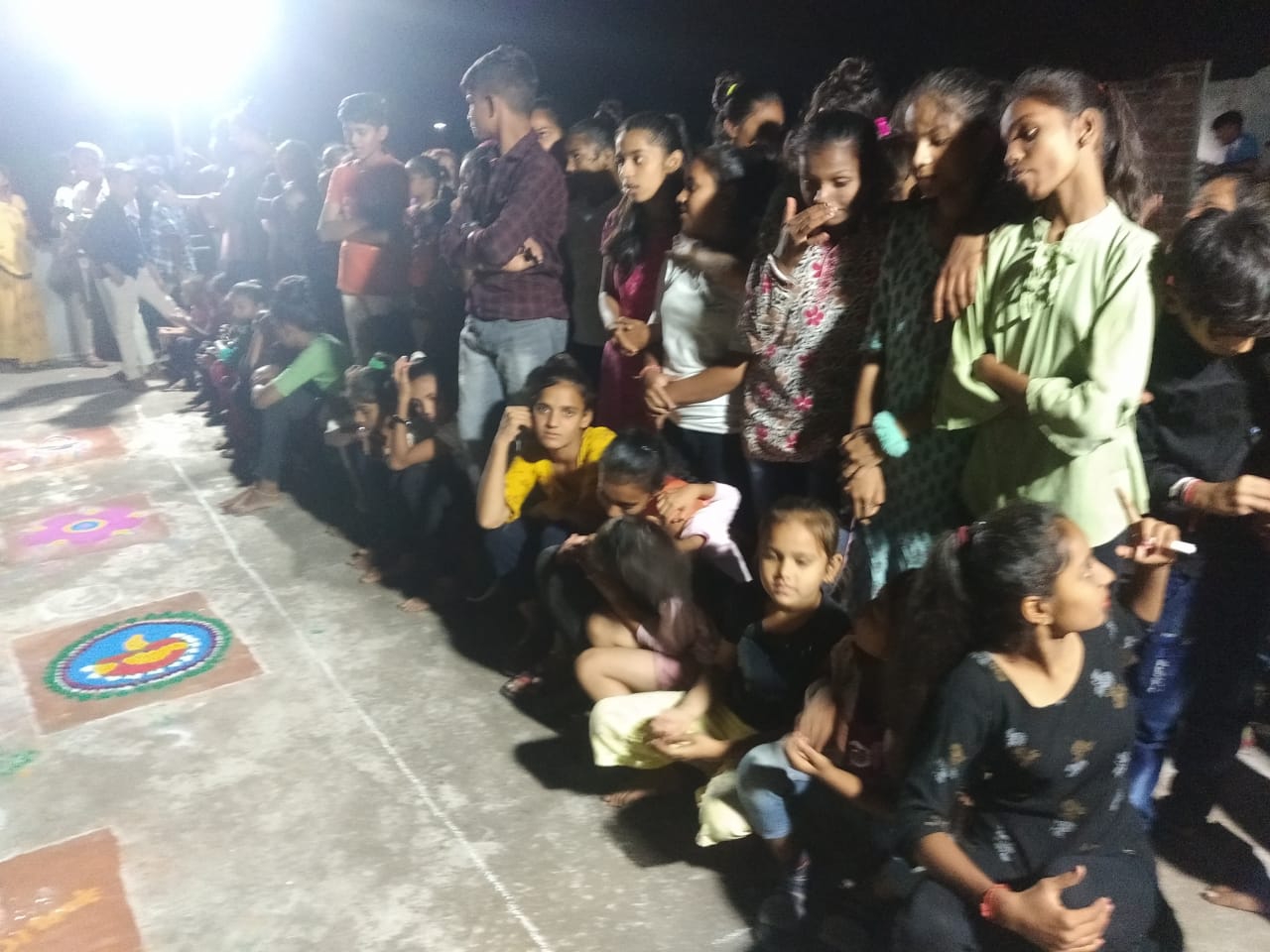 Rangoli competition organized by Godhra Folk Science Centre; Out of 130 ...