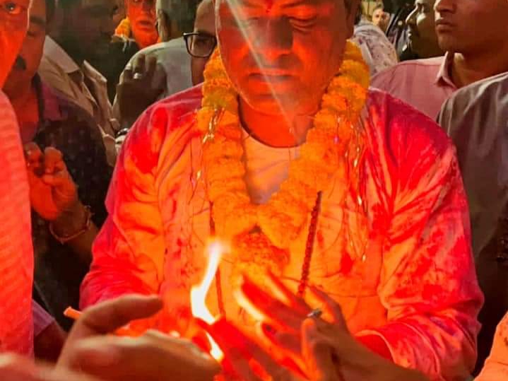 In Patan, the festival started by lighting the Ravadi in the premises ...