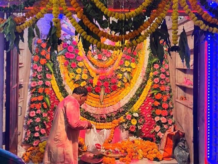 In Patan, the festival started by lighting the Ravadi in the premises ...