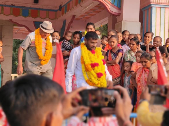 JB Solanki was given a grand welcome on his release from jail under ...