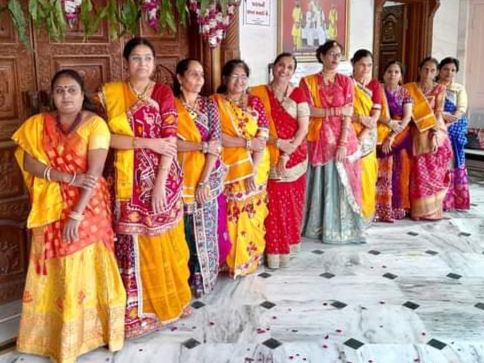 Women of the school performed garba on the occasion of the festival of ...