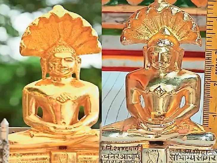 Exchange of two kg gold idol in Jain Derasar of Kachner, Aurangabad ...