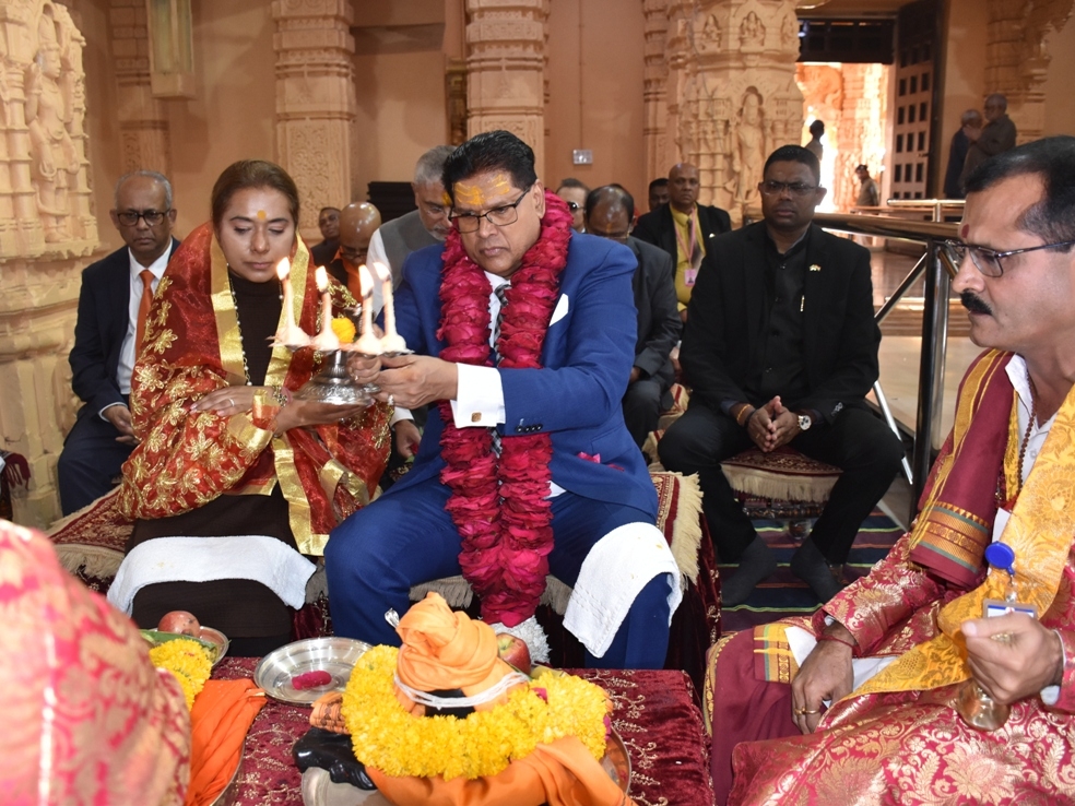 felt blessed by offering puja; The foreign President performed ...