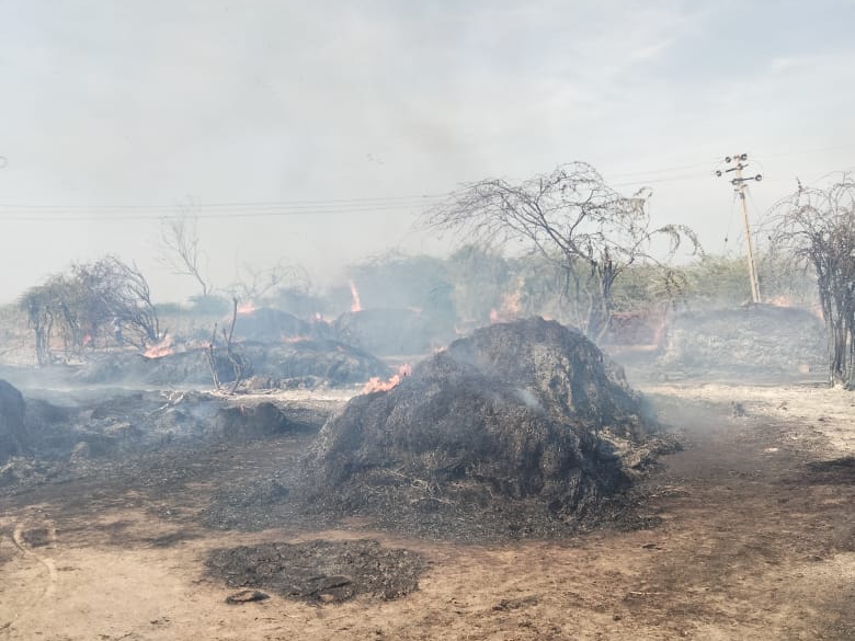 A fierce fire broke out in a shepherd's paddock in Bajana, costing an ...