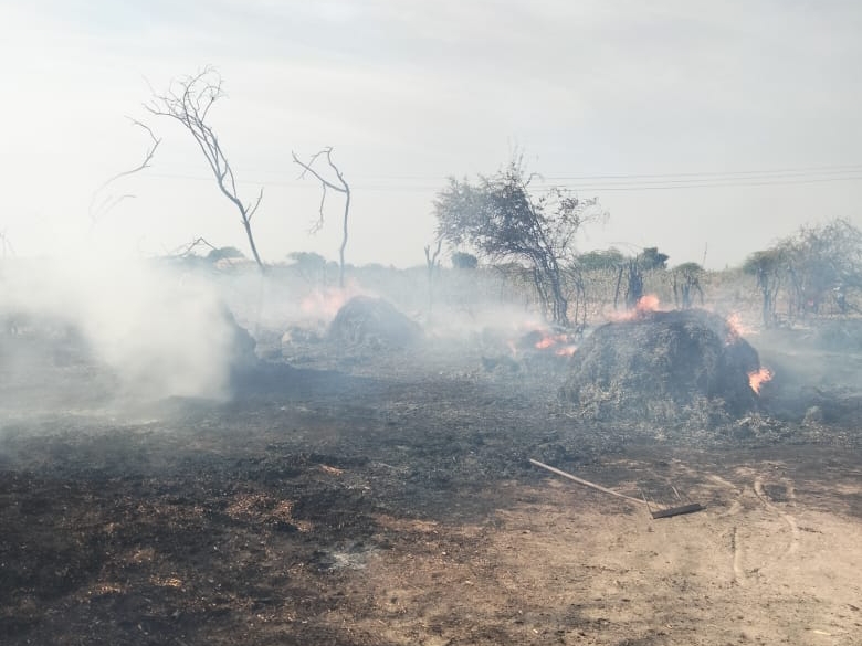 A fierce fire broke out in a shepherd's paddock in Bajana, costing an ...