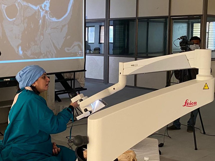 A modern high-end microscope housed in Sola Civil can capture tumors as ...