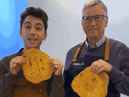 Kneaded the flour with a spoon, spread the ghee and ate the roti ...