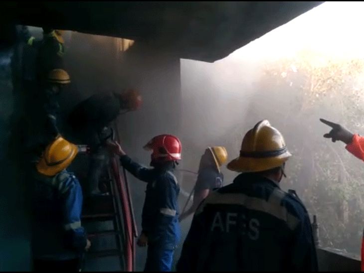 Fire brigade rescues 2 workers alive in plastic factory fire in Ahmedabad