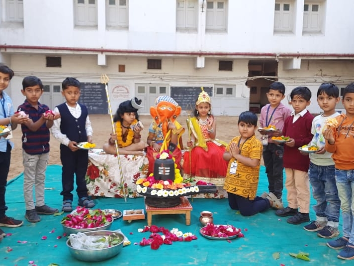 Palanpur Swastik Kindergarten and English Medium performed Shiva Poojan ...