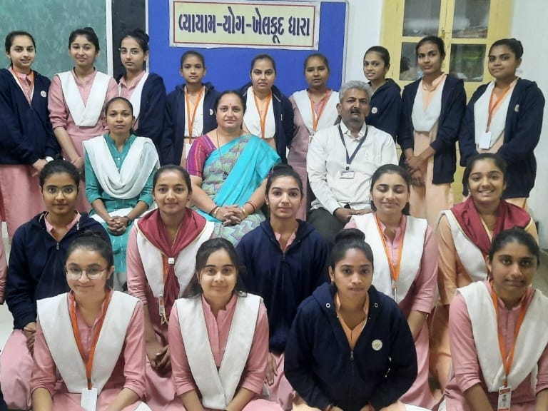 Exercise and sports organized at Arya Kanya Gurukul, about 300 students participated ...