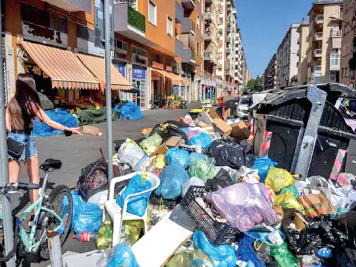 Garbage dump tarnishes Rome's image, 900 tons of garbage are ...