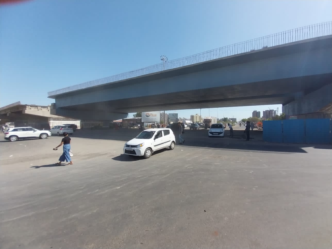 After the order of the Rajkot Collector, the road from Madhapar Chowk ...