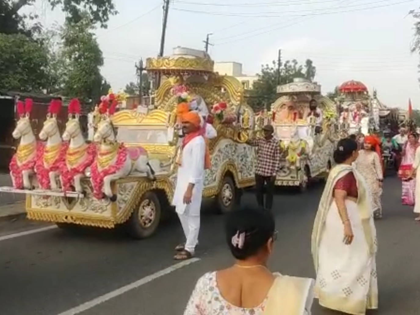 Inauguration of Trividha Mohotsav program at Shika Kampa village of ...
