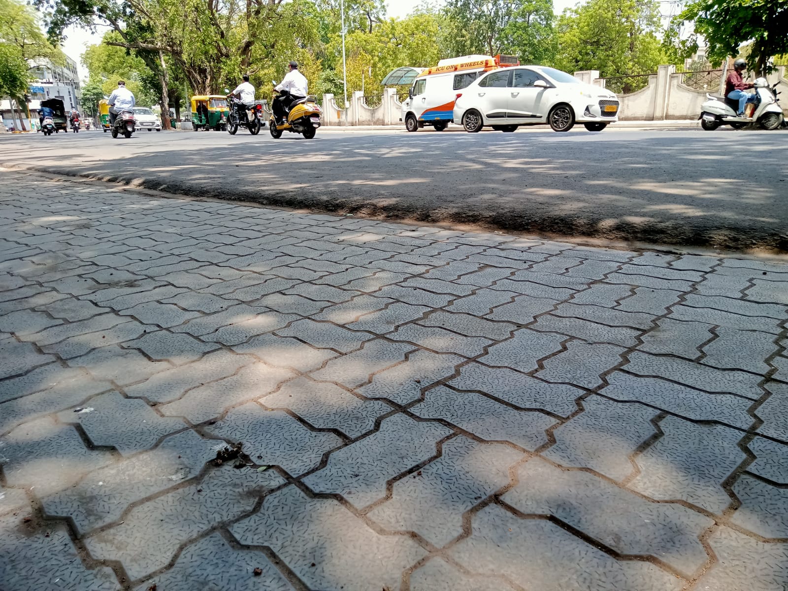 In Meghaninagar area of the city, the road is not being built. Mun ...