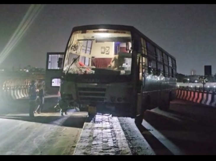 Two ST buses cause accident on Narmada Maiya Bridge connecting Bharuch-Ankleshwar | એક જ રાતમાં ...