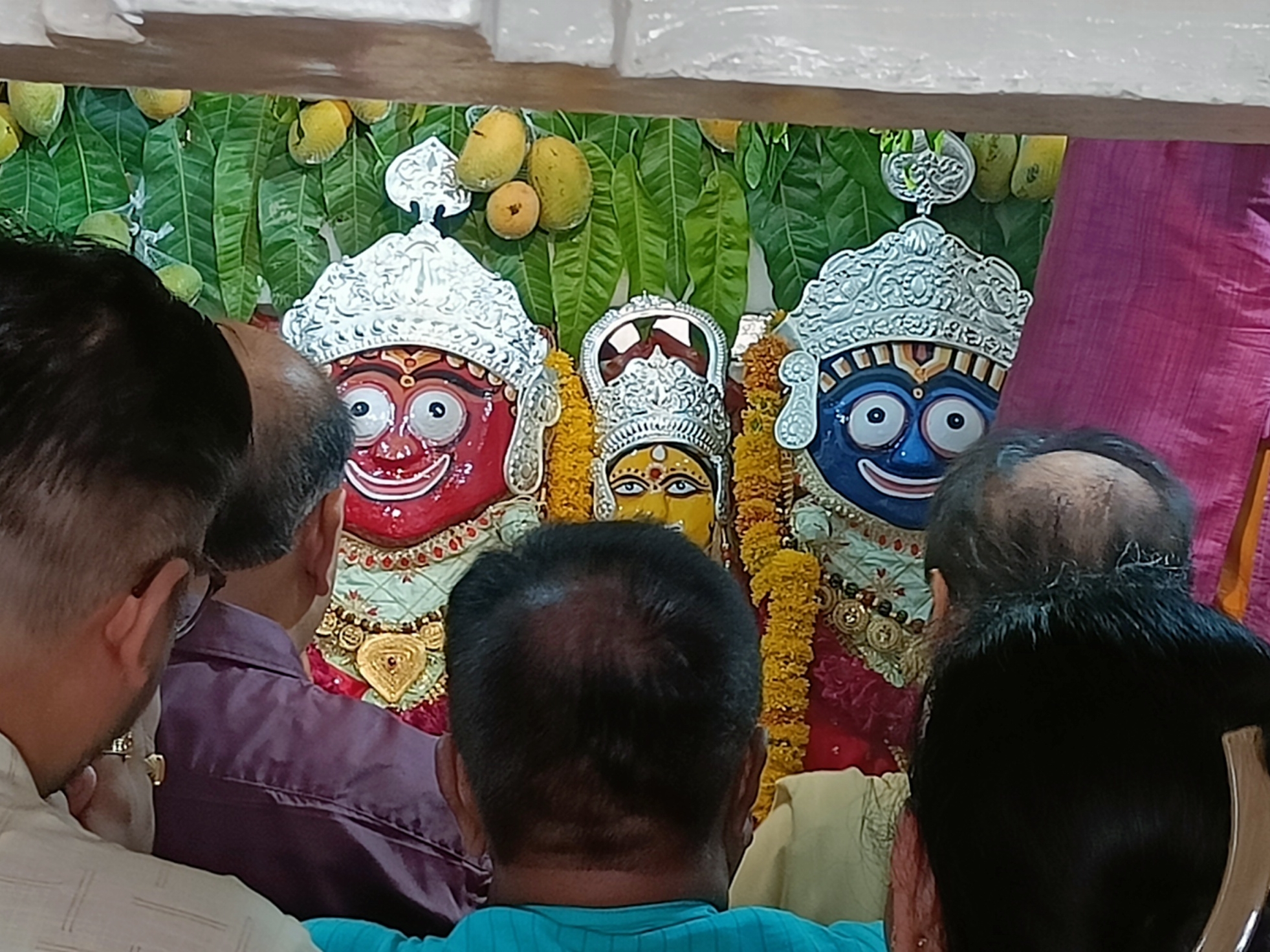 In Patan, a ritual of opening the eyes of Lord Jagannath and Balabhadra ...