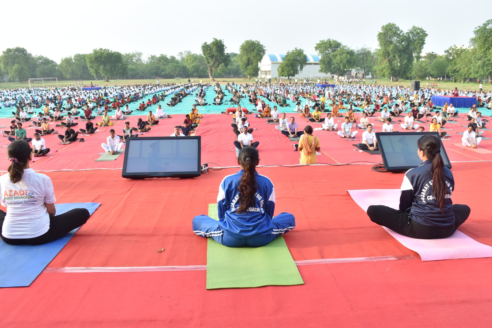 District Level Yoga Day was celebrated at PK Kotawala College Campus in ...
