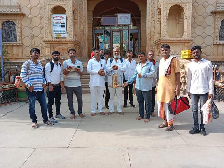 The flame was brought from Chamunda Mataji's temple Sundhaji in Tharad ...