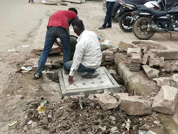 On Bavla Road in Sanand, the system had to dig out a plover block and ...