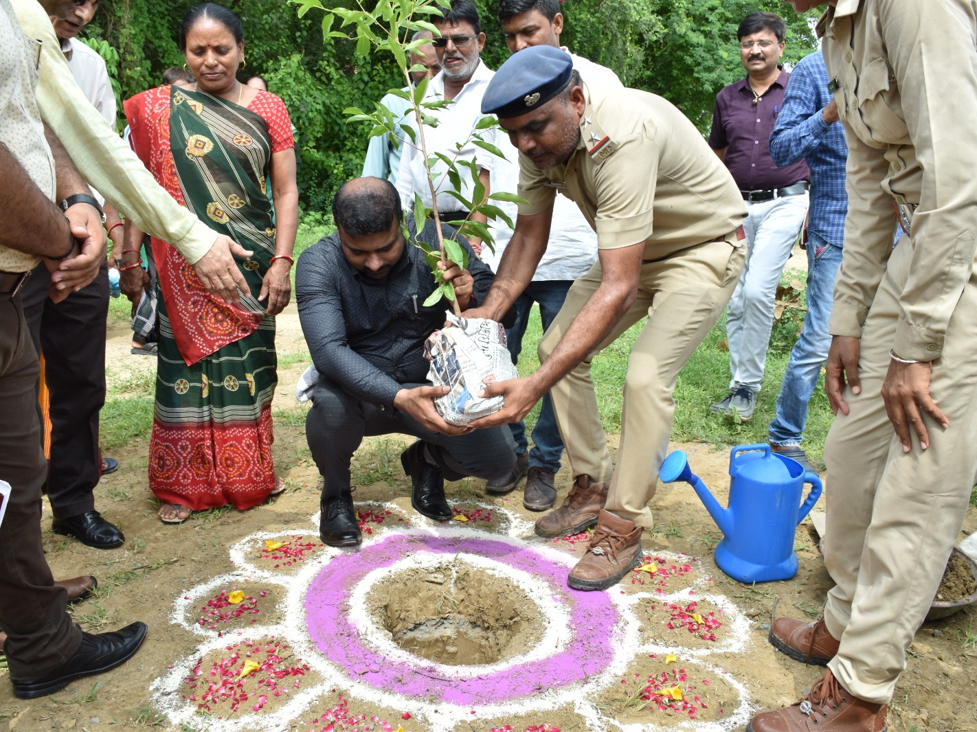 Collector planted trees near Amrit lake in Sarava village of Patan ...