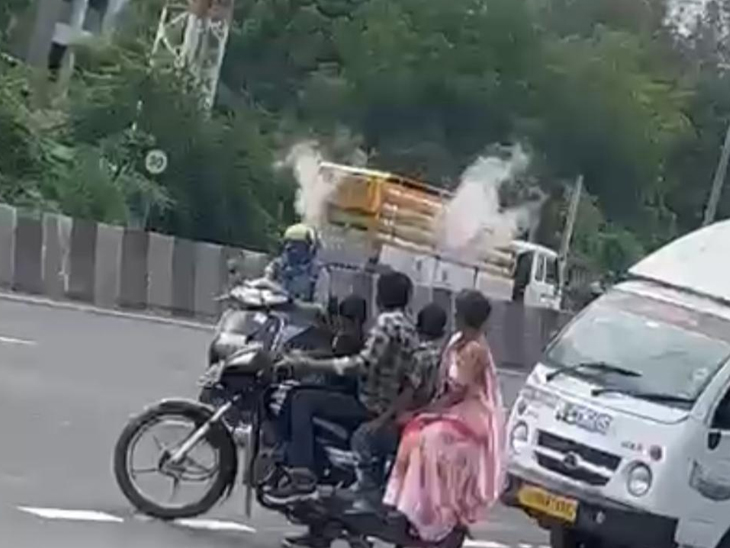 CNG leak in tanker full of 119 bottles, accident averted due to ...