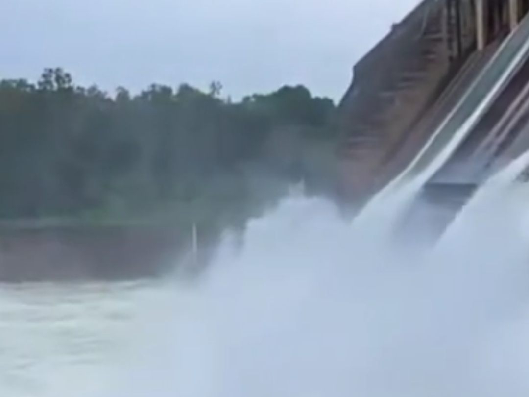 To maintain the rule level of Karajan Dam in Narmada district, 3 gates ...