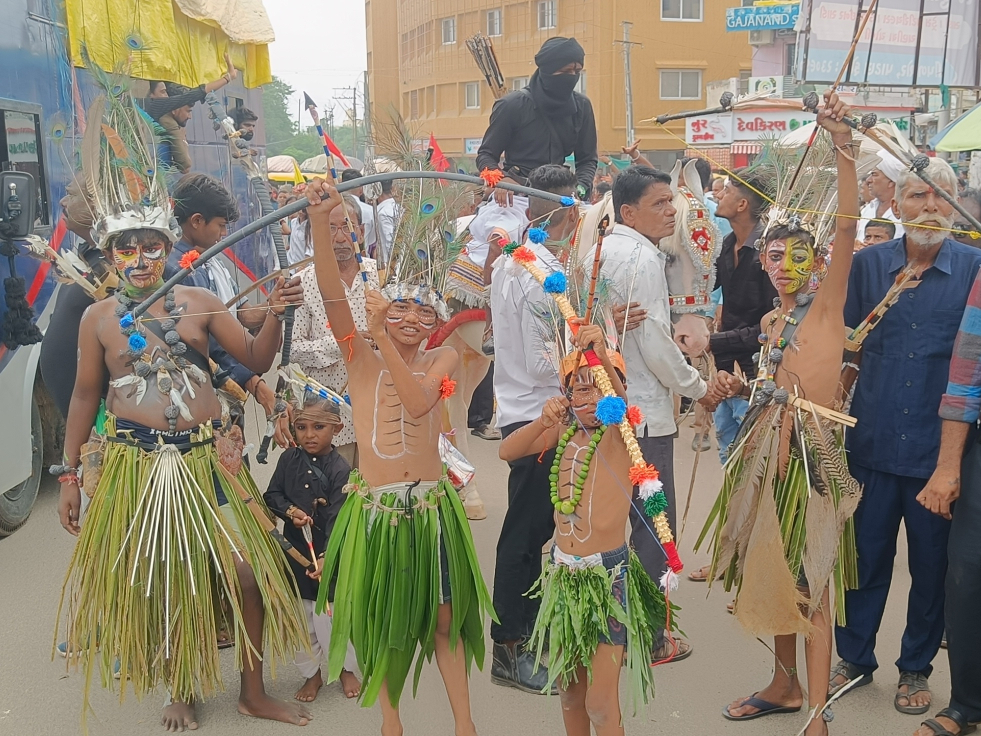 A grand procession took place in Patan city with costumes, tribal ...