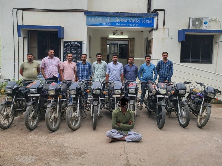 Jamnagar Police nabbed a vehicle thief, 10 crimes were solved during ...