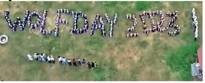 A replica of Wolf Day 2023 was created by students in Ayval village of ...