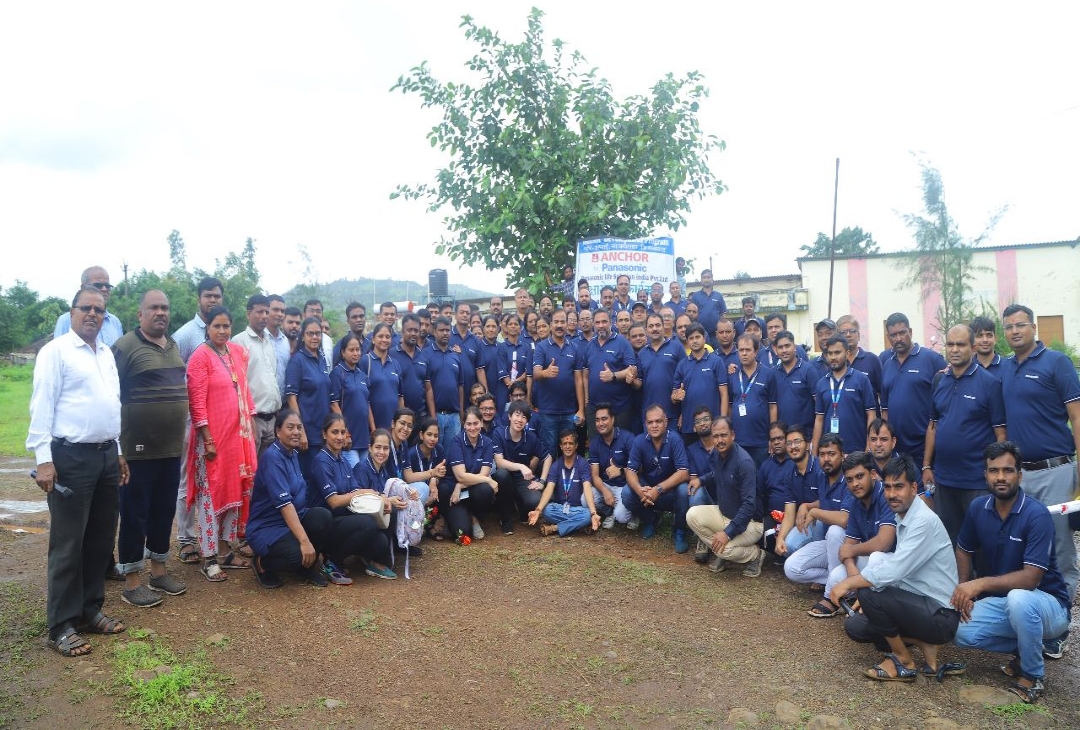 Plantation of trees was done at Arnai village of Kaprada through CSR ...