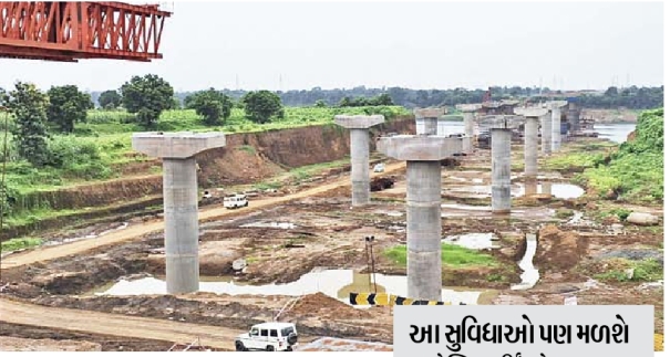 Foundation of 800 m long bridge over Tapi for Delhi-Mumbai Expressway ...