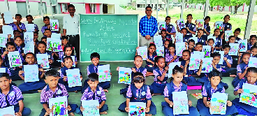 Rangotsav was celebrated by the students of Panthawada P. Kendra School