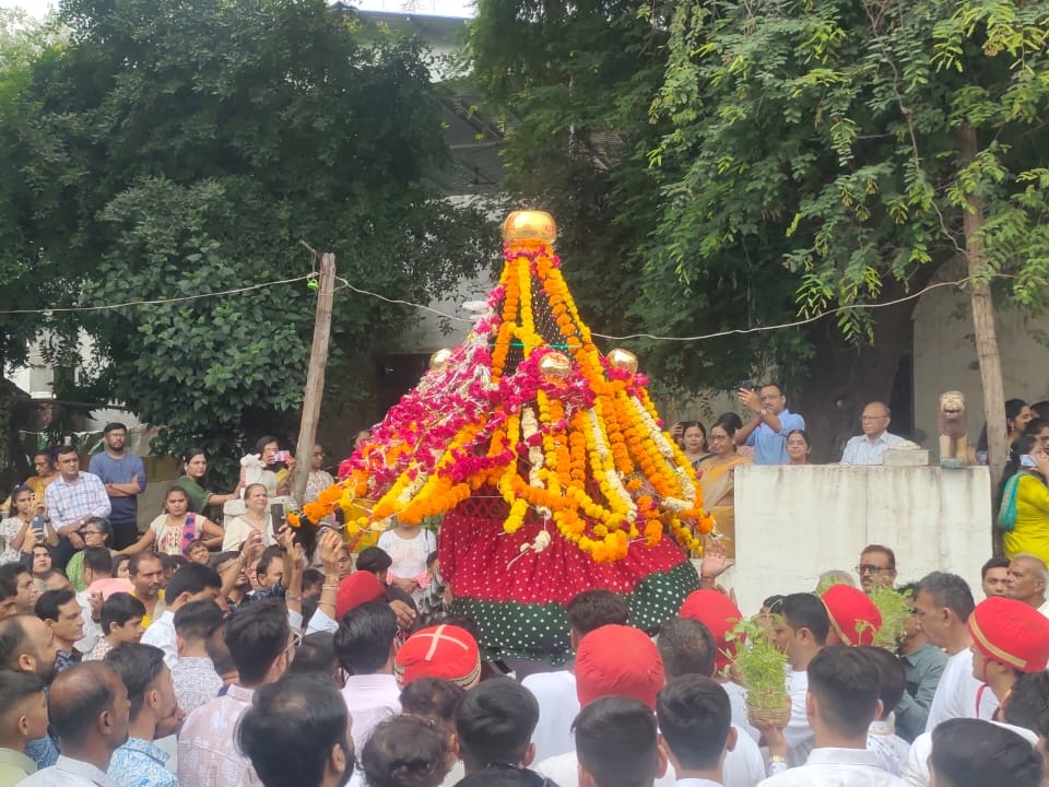 Celebration of Kajara Choth festival by Kshatriya community in Bharuch ...