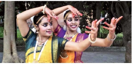 A dance performance by Visharada twin sisters in the first series