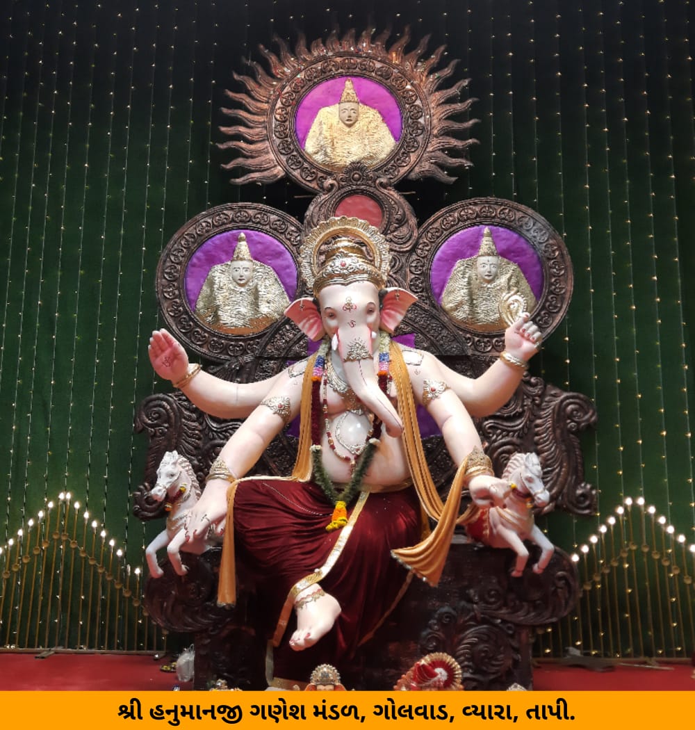 Installation of more than 700 Ganesha idols in Vyara