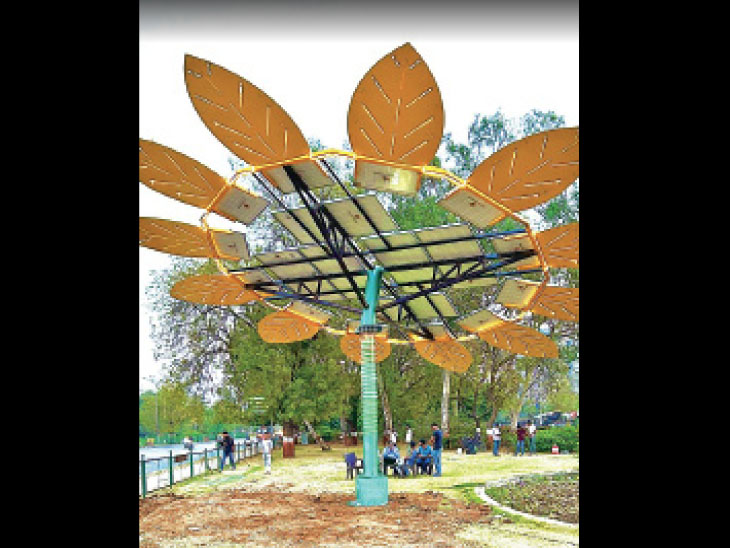 18 feet tall solar trees will be planted in 15 gardens including ...