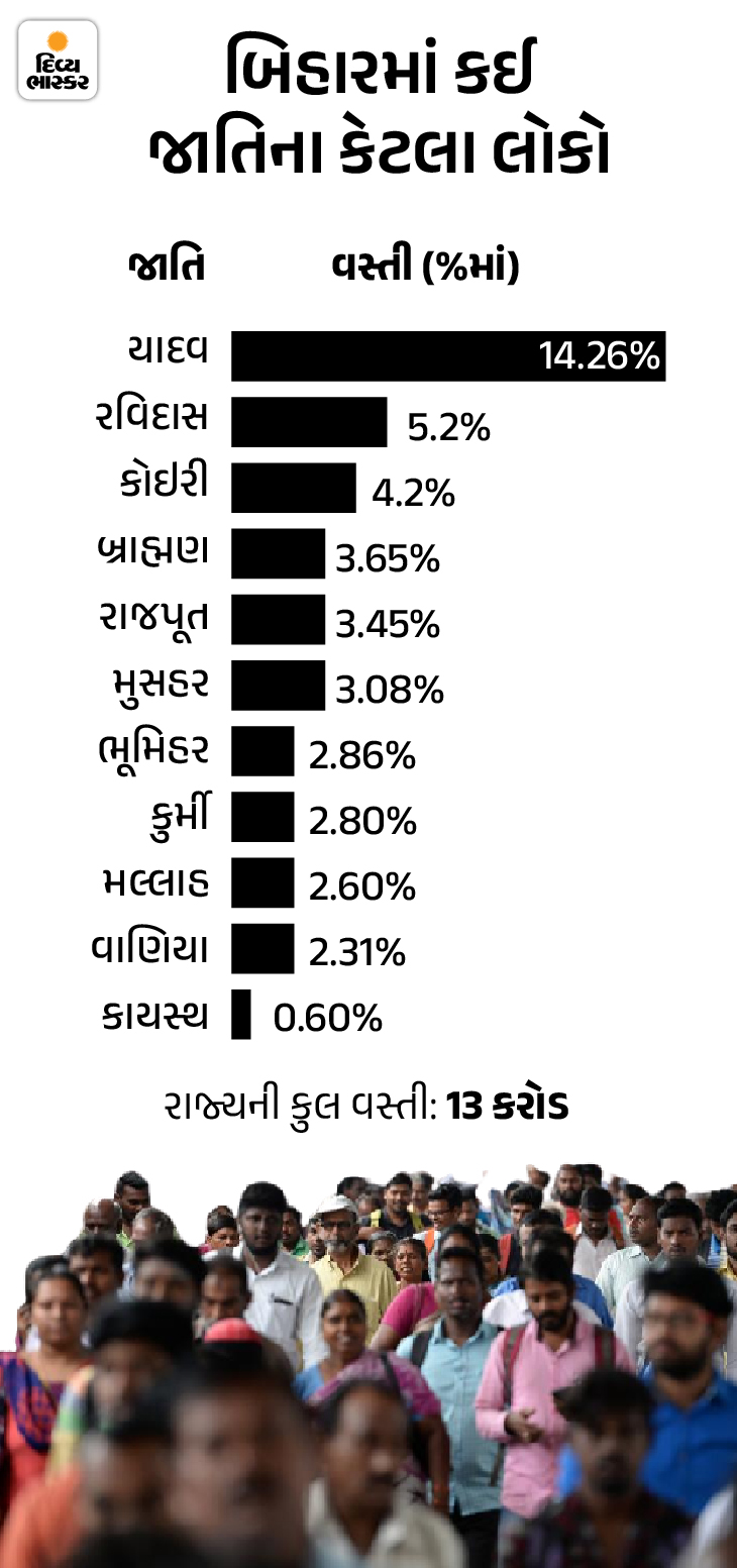 Bihar released caste census figures | ભાસ્કર એક્સપ્લેનર: બિહારે જાહેર ...