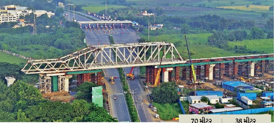 Out of 28, first steel bridge work completed in Surat | બુલેટ ટ્રેન ...