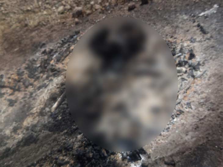 A forensic PM was conducted after a half-burnt body of woman was found ...