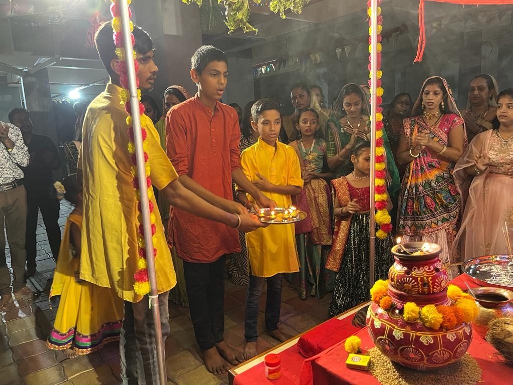 Photo and Video of Garbani Ramzat on fourth day of Navratri at Akrithi ...