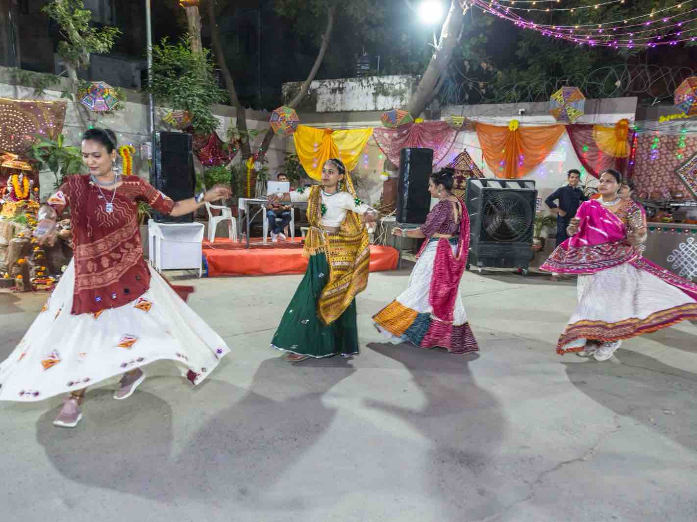 On the fourth day of Navratri, the sportsmen roamed around with ... On the fourth day of Navratri, the sportsmen roamed around with ...